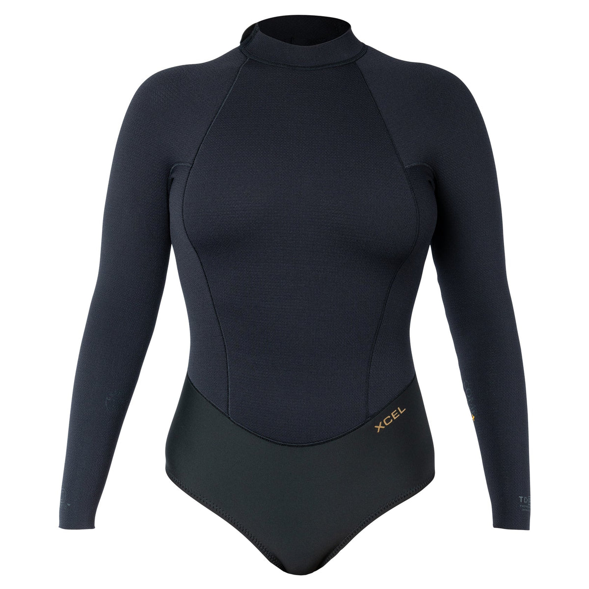 WOMENS COMP + BACK ZIP 1.5MM L/S CHEEKY CUT SPRINGSUIT – xcel-wetsuits