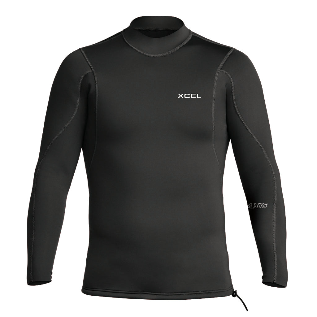 MENS AXIS LONG SLEEVE JACKET 2/1 MM - BLACK – xcel-wetsuits